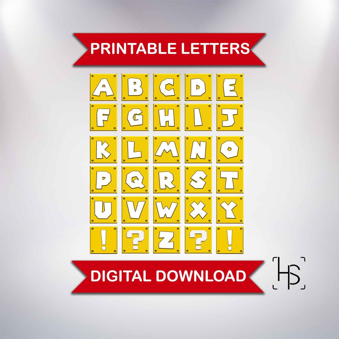 Super Mario Alphabet Birthday Printable at Home Banner Digital - Etsy