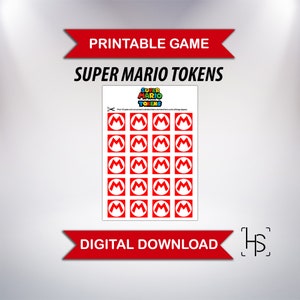 Super Mario Bingo Digital Print Game for Kids Special Birthday Party ...