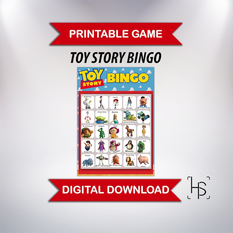 Toy Story Bingo Game for Kids Party up to 10 Players Birthday ...