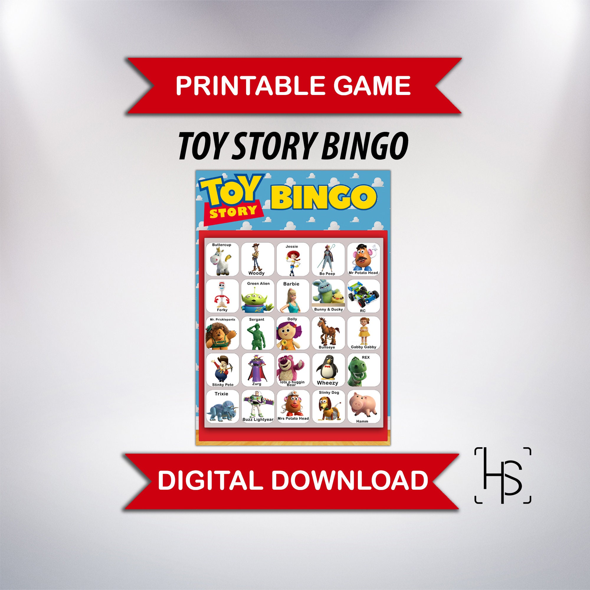 Toy Story Bingo Game for Kids Party up to 10 Players Birthday ...