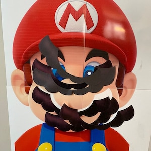 Pin the Moustache on Super Mario Fun Birthday Party Celebration Event ...