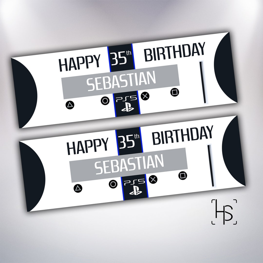Playstation 5 Console Personalised Birthday Party Banner 160GSM Paper ...