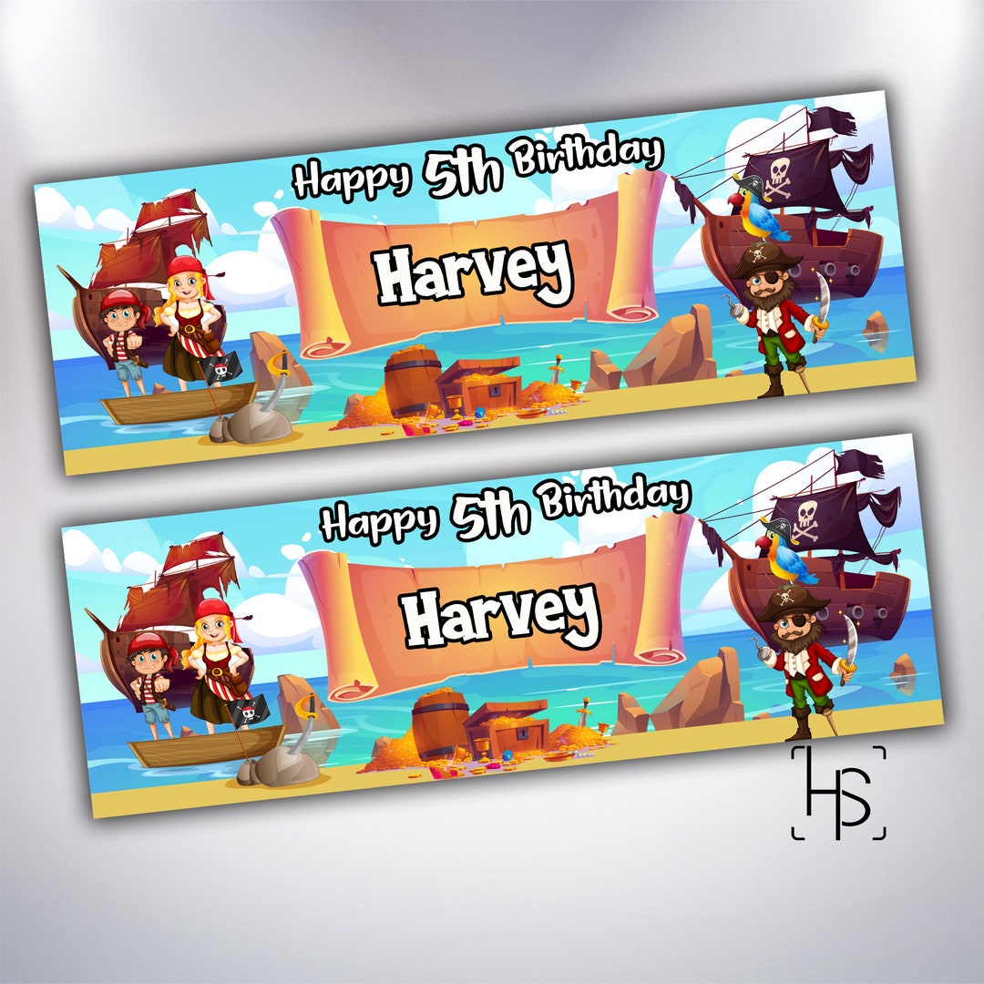 Pirate Themed Ahoy Matey Children's Birthday Decoration Celebration ...