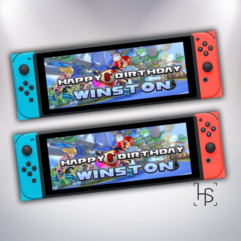 Nintendo Switch Mario Kart Personalised Birthday Party Banner - Etsy