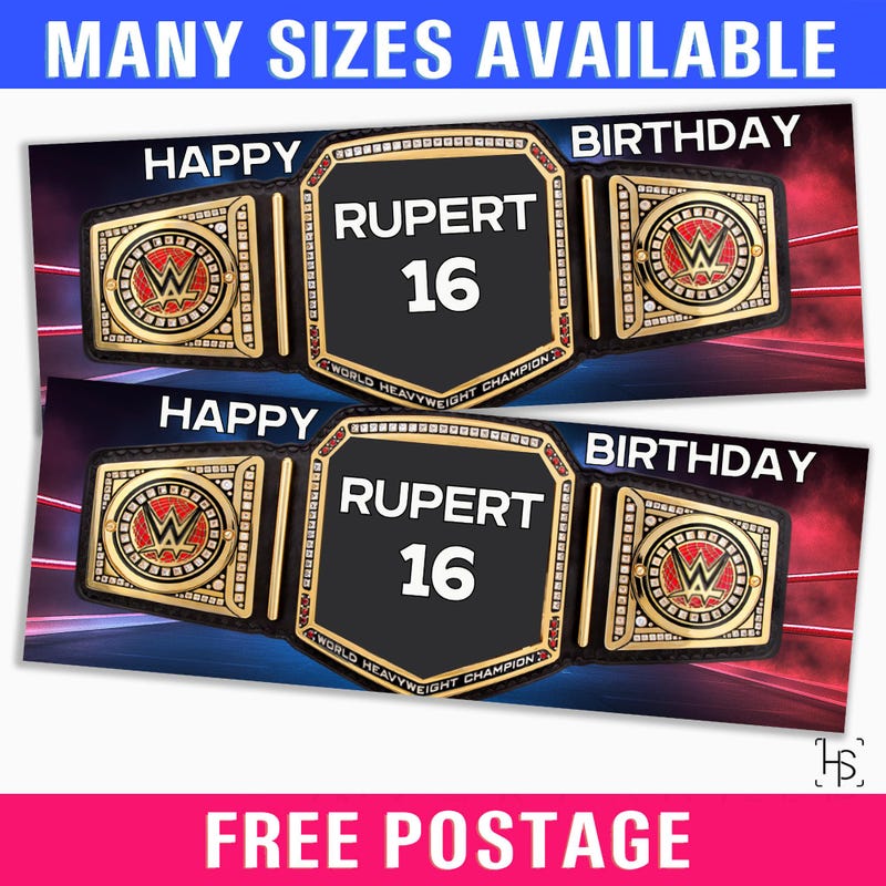 Wwe Birthday Invitations - Etsy