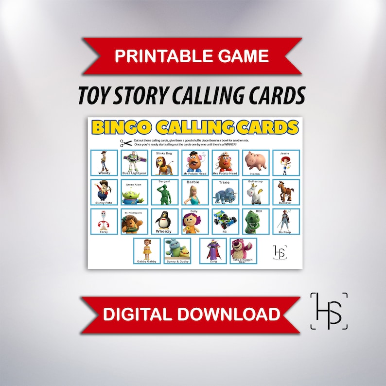 Toy Story Bingo Game for Kids Party up to 10 Players Birthday ...