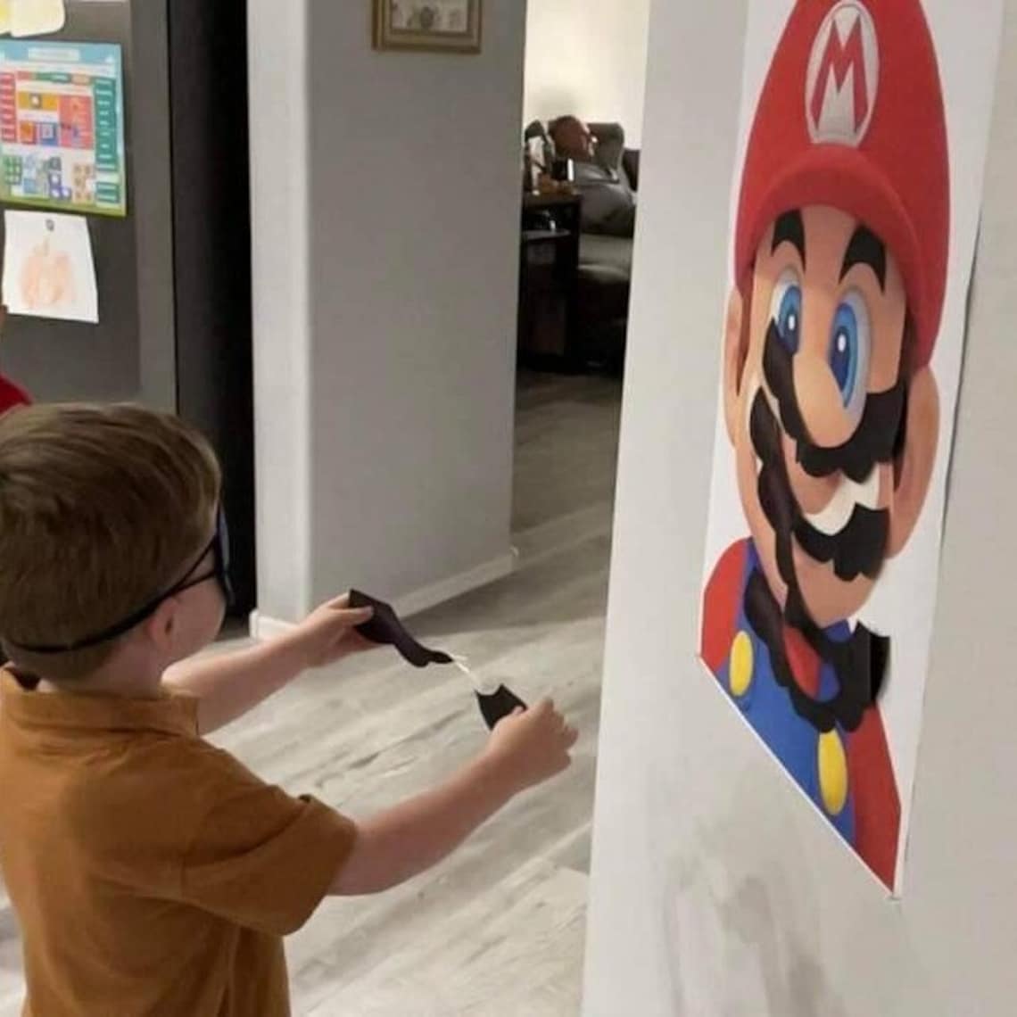 Pin the Moustache on Super Mario Fun Birthday Party - Etsy