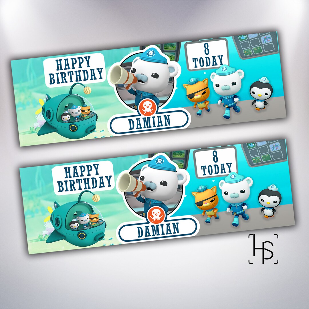 The Octonauts Characters TV Children's Cartoon Personalised Birthday ...