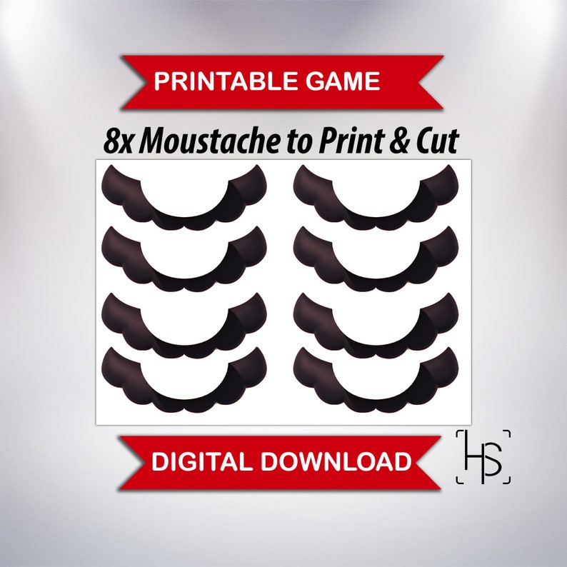 Pin the Moustache on Super Mario Fun Birthday Party - Etsy