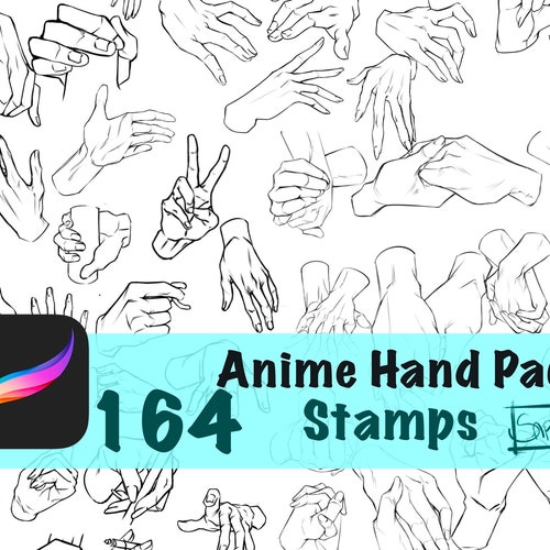 69 Anime Female Arm Stamps for Procreate Cartoon Body and - Etsy