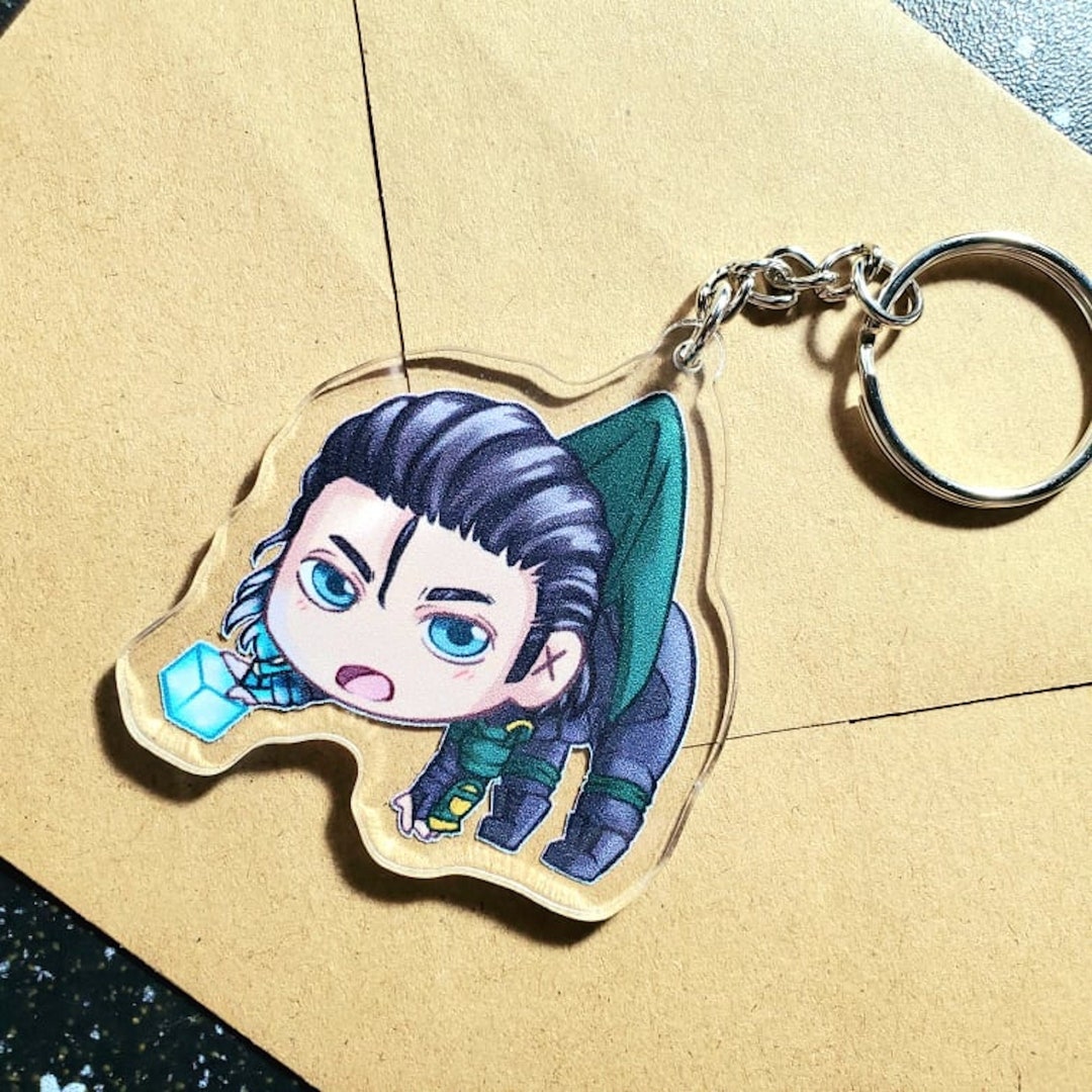 Pinched Character Acrylic Charm Double Sided Design Cute Hero Character ...