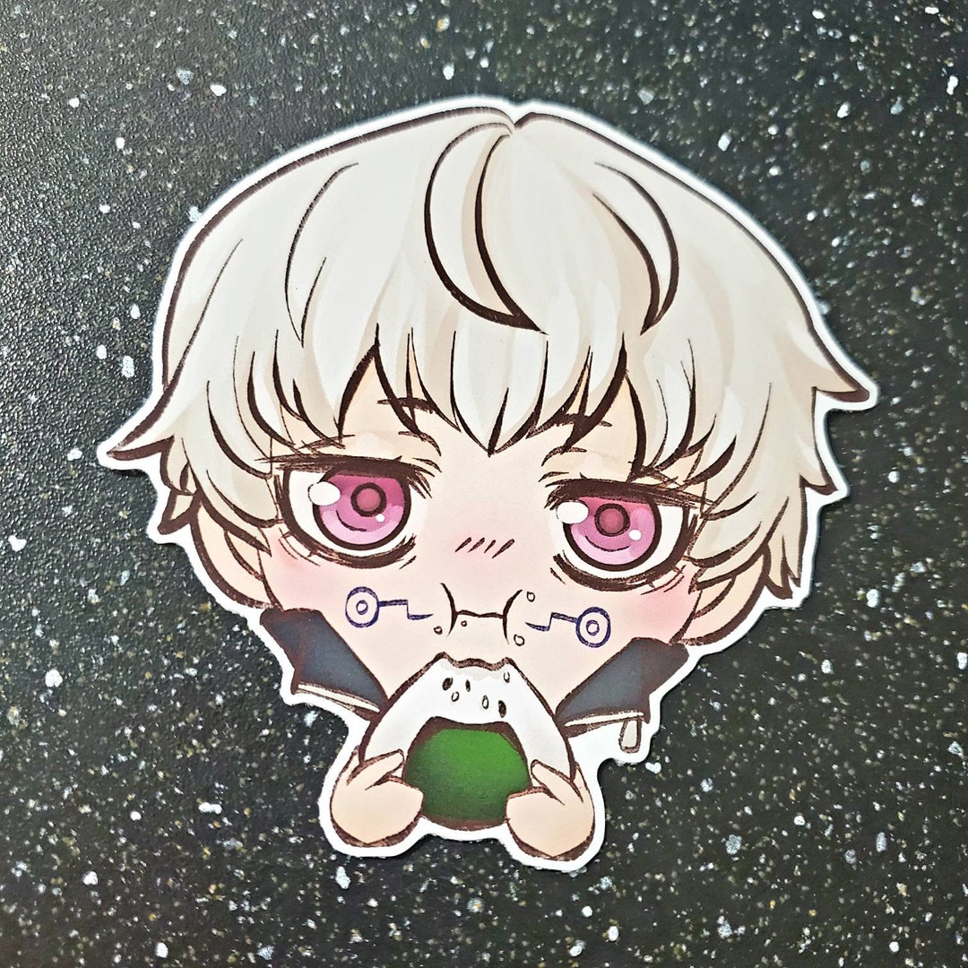 Cute Character Head Sticker Glossy Waterproof Decal Laptop, Water ...