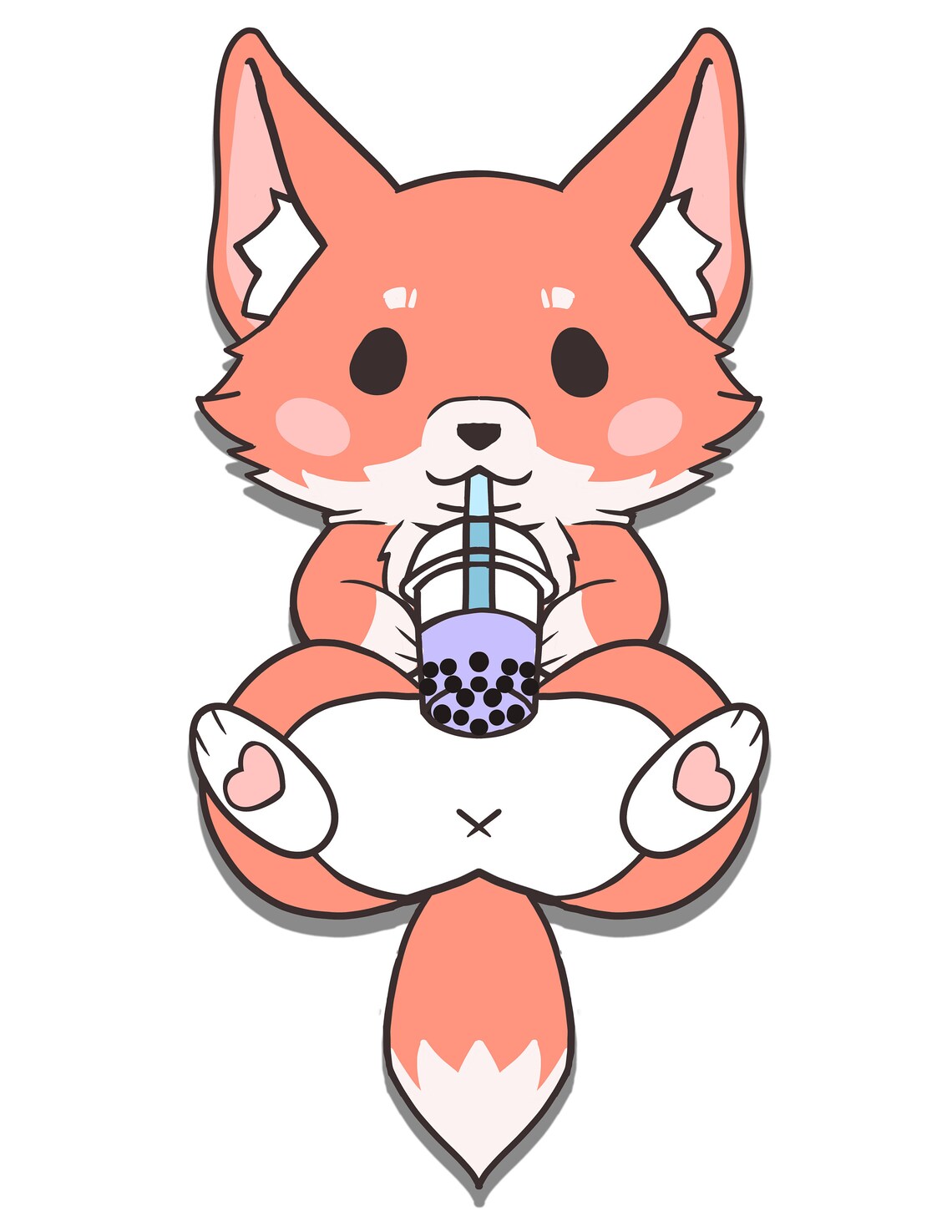Cute Boba Fox Sticker Decal Perfect for Animal Lovers - Etsy