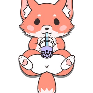 Cute Boba Fox Sticker Decal Perfect for Animal Lovers - Etsy