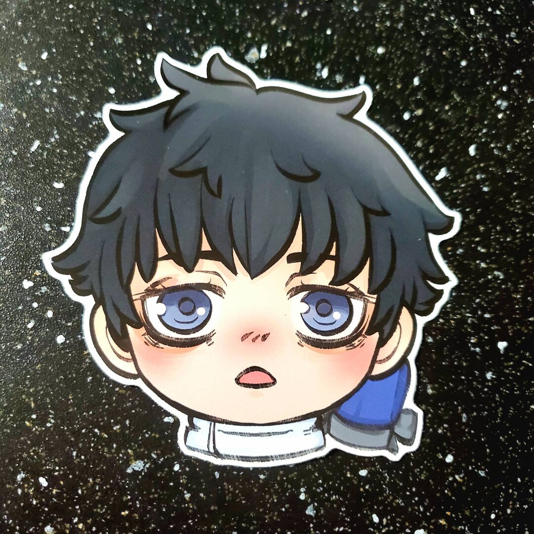 Cute Character Head Sticker Glossy Waterproof Decal Laptop, Water ...