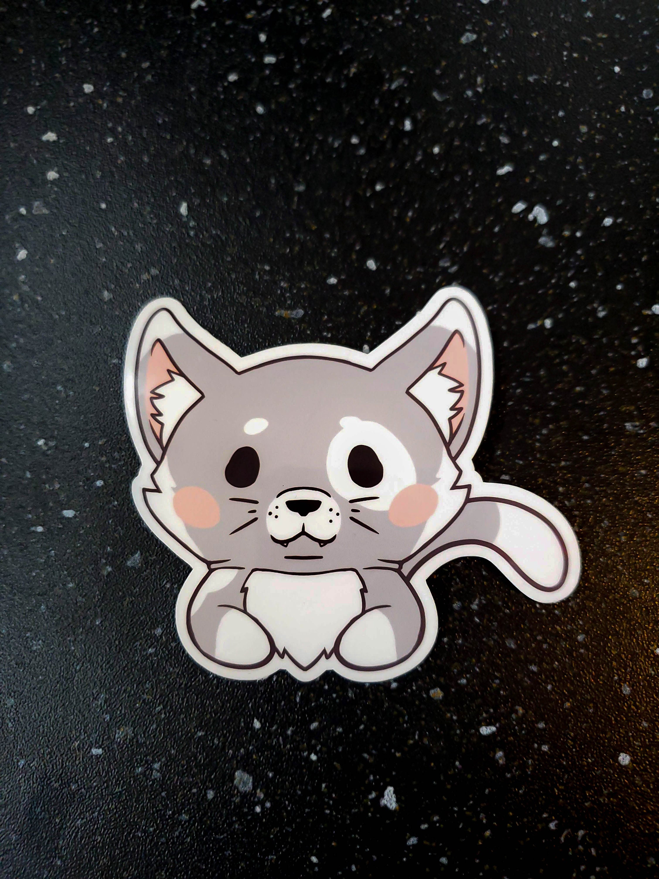 Cute Cat Head Sticker Decal Perfect for Animal Lovers | Etsy