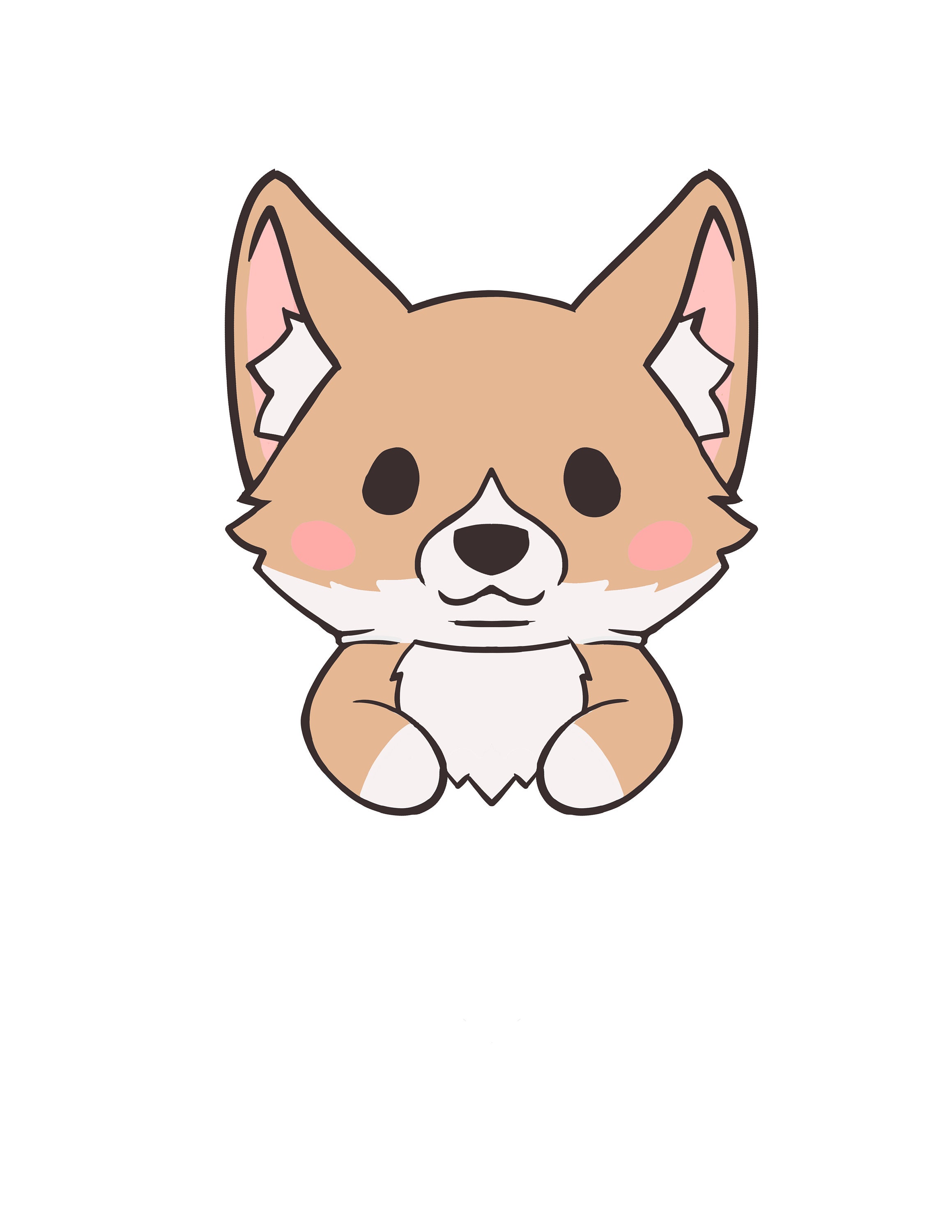 Cute Corgi Head Sticker Single or 3 Pack Bundle Decal - Etsy Canada