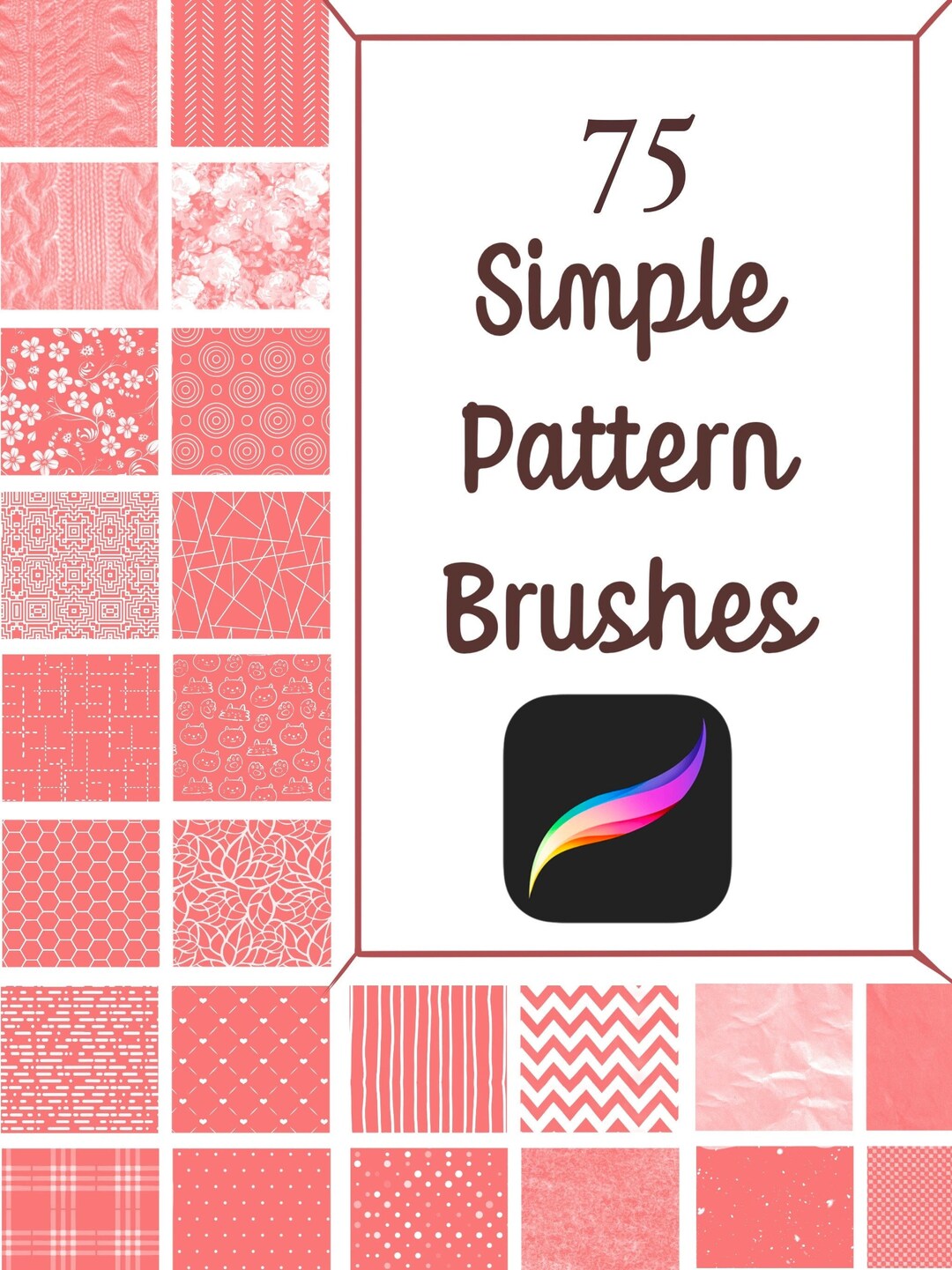 75 Procreate Pattern/texture Brushes: Digital Art and Design Assistance ...
