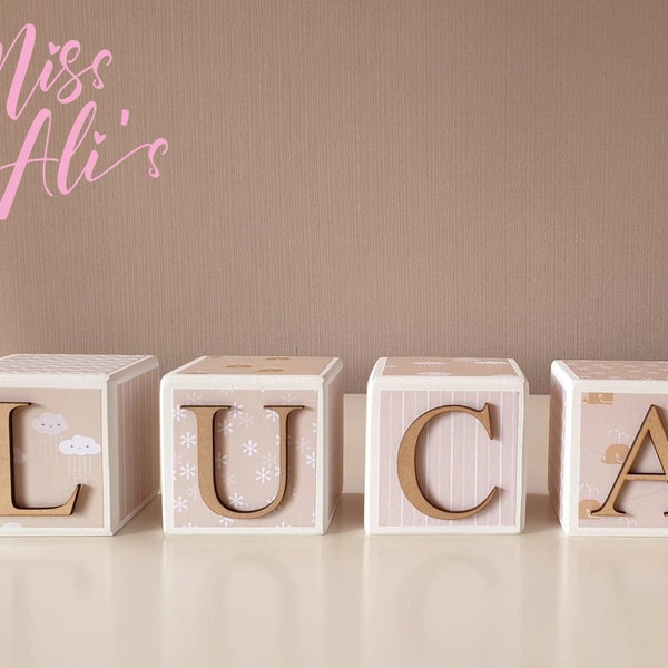 Baby Name Blocks - Etsy