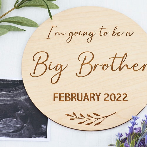 I'm Going to Be a Big Brother Big Sister Plaque Baby | Etsy