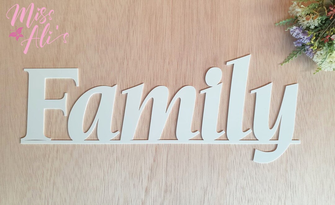 Family Acrylic Wall Sign | Family Wall Art | Family Word Sign | Home ...
