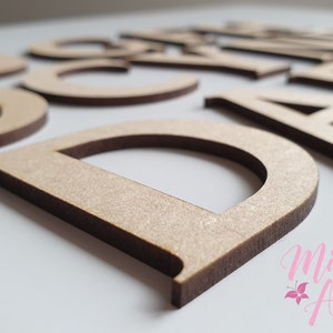 MDF Wooden Letters | Large Letters | Laser Cut MDF 3MM | 12cm 15cm 20cm ...