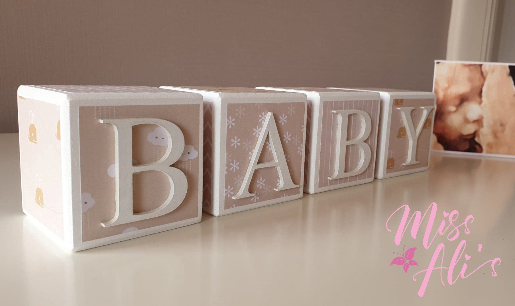 Personalised Wooden Name Blocks NEUTRAL NEWBORN | Baby Name Blocks ...