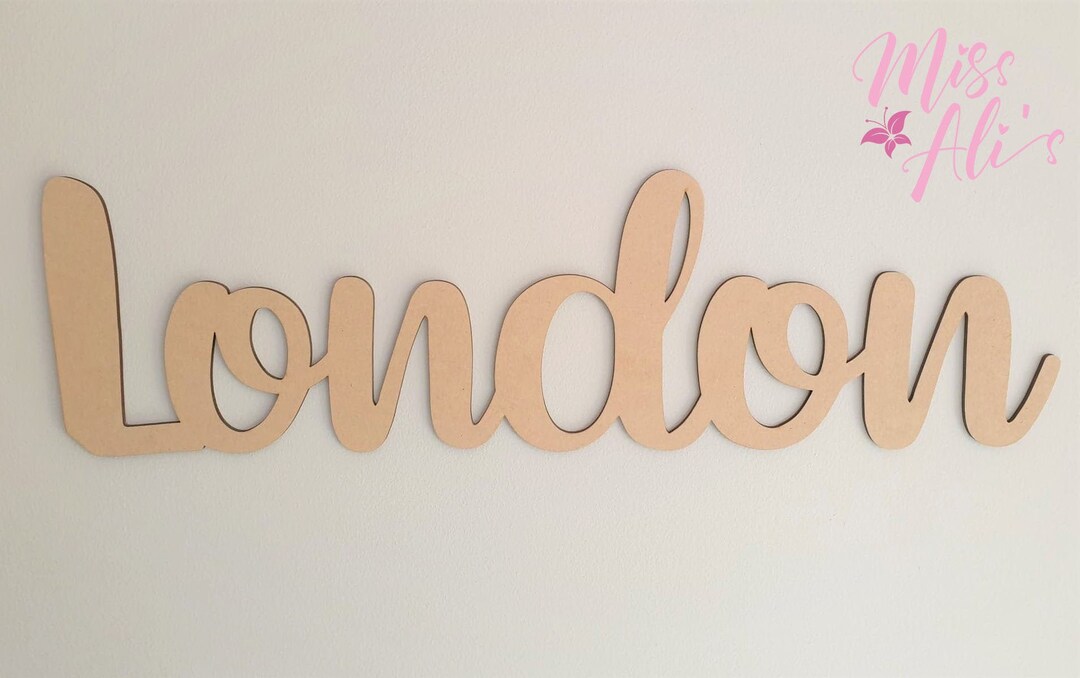 MDF Wooden Name Laser Cut MDF 3MM Wood Name DIY Name - Etsy