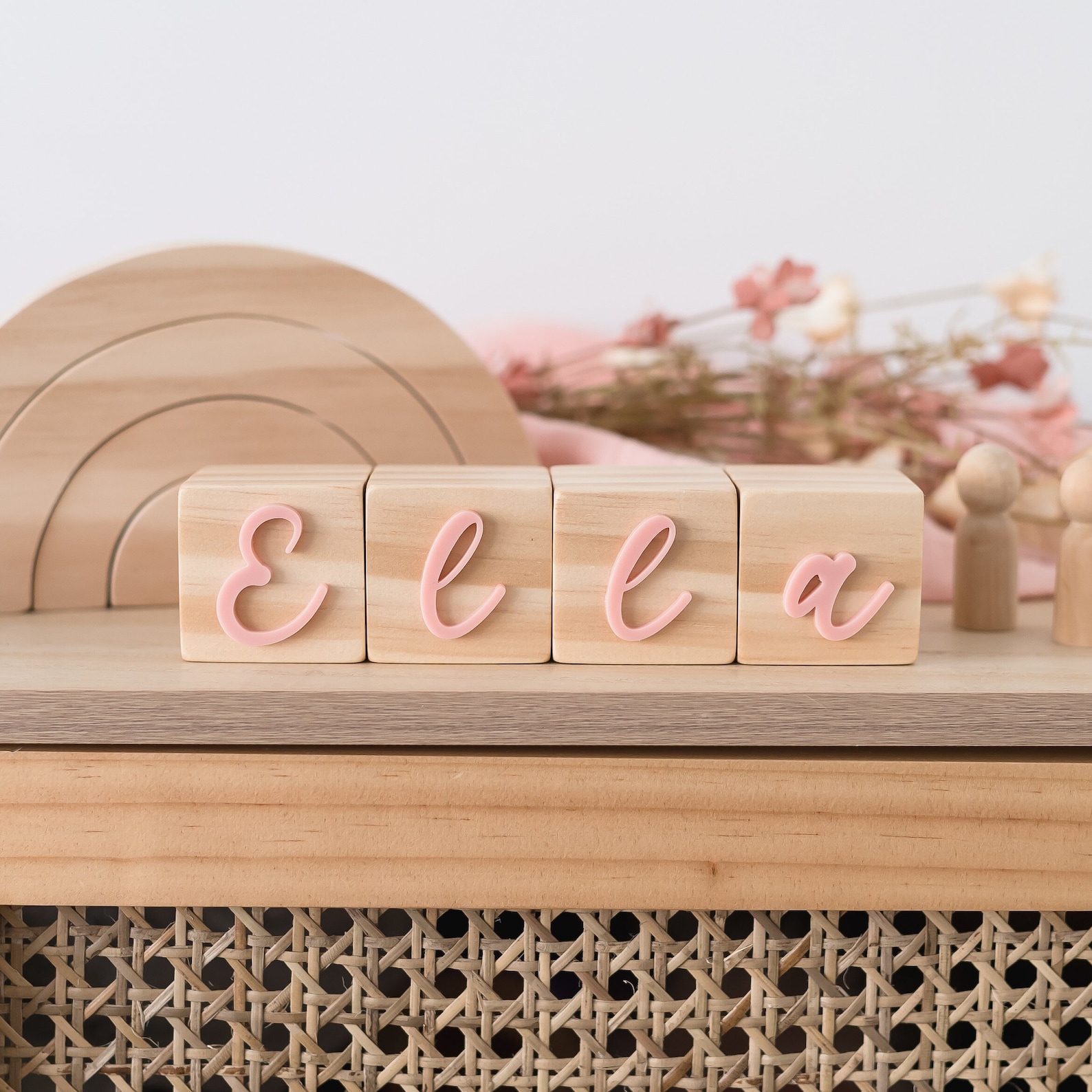 Personalised Wooden Name Blocks | Mini Baby Name Blocks - Etsy