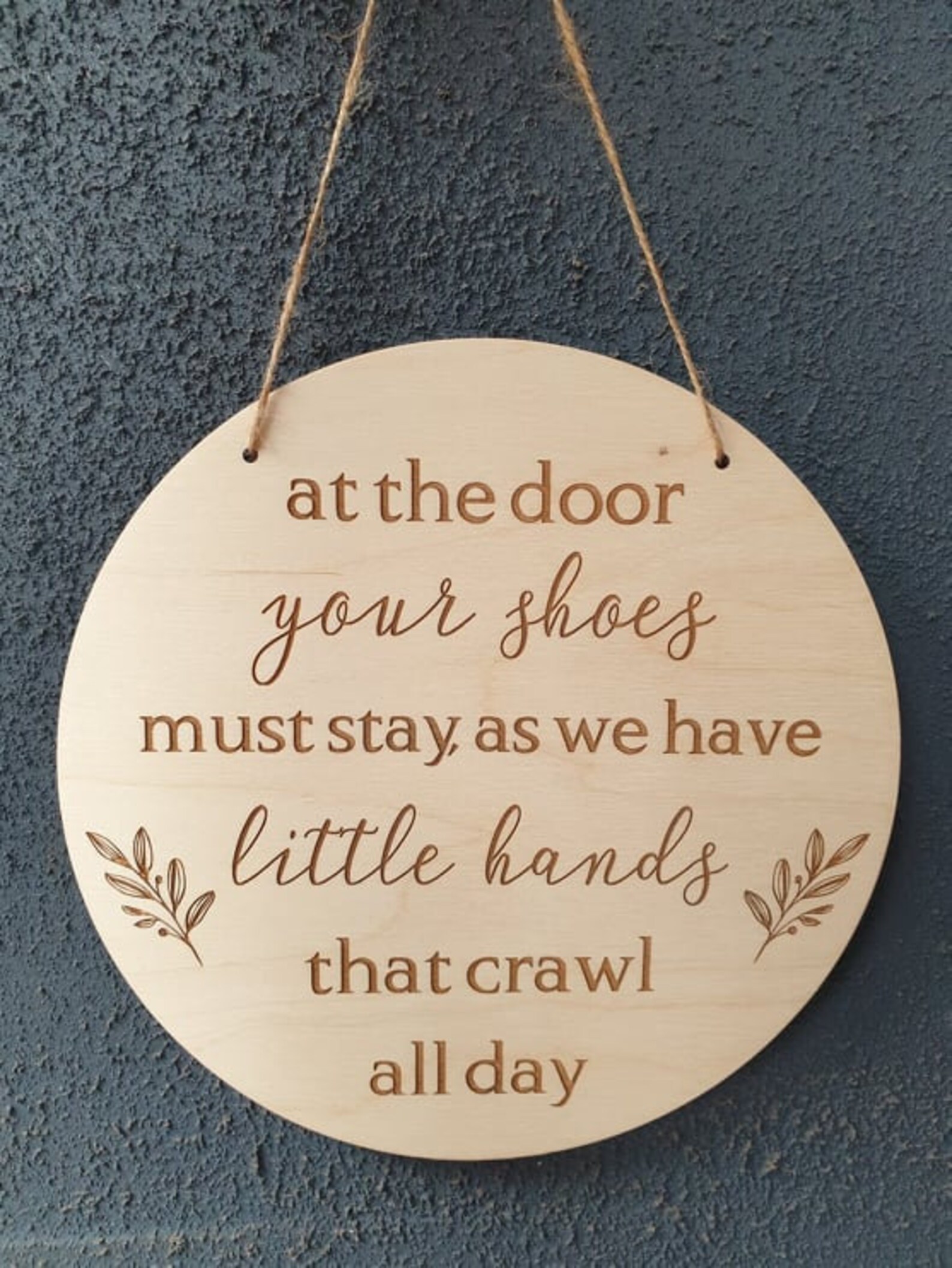 Shoes off Please Plaque Little Hands Touch Our Floor Front - Etsy