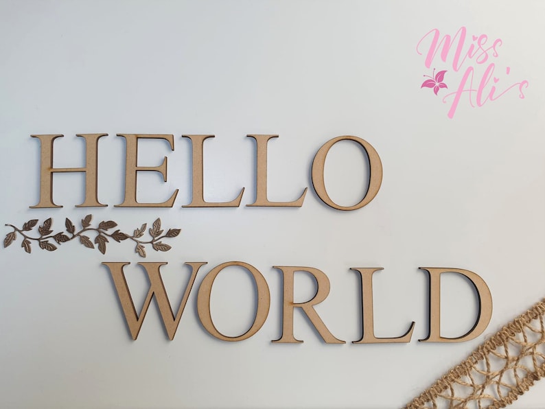 MDF Wooden Letters | Laser Cut MDF 3MM | 5cm 7.5cm 10cm Wood Letters ...