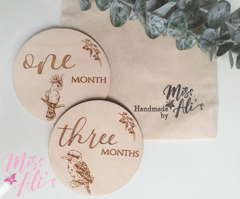 Baby Milestone Disc Australian Animals New Baby Gift | Etsy
