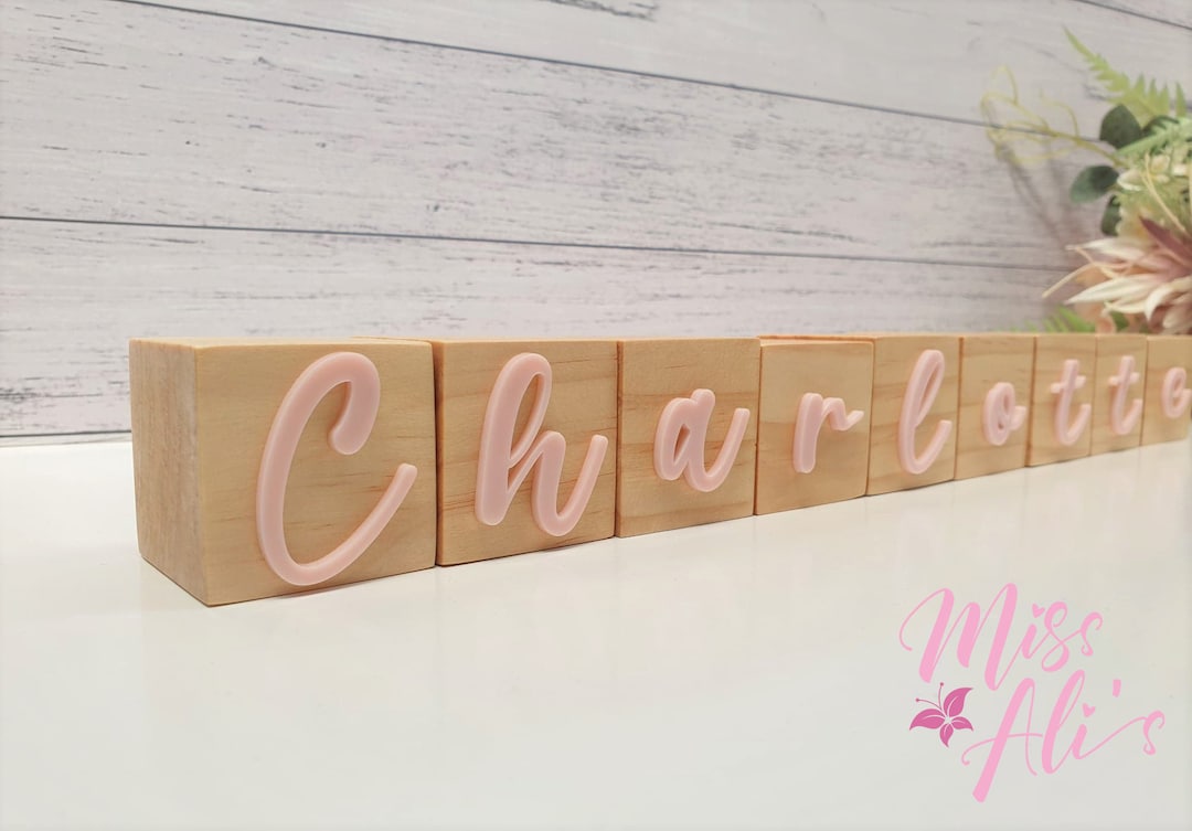Personalised Wooden Name Blocks Mini Baby Name Blocks - Etsy