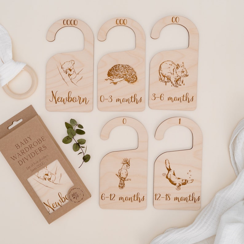 Baby Wardrobe Dividers - Australian Animals | Baby Clothes Dividers ...