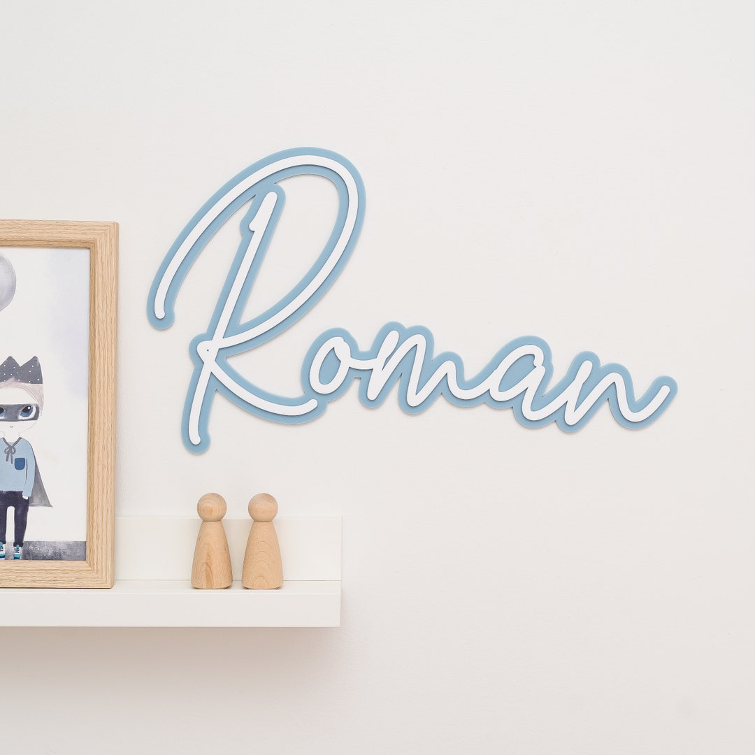 3D Kids Name Sign Double Layer Name Sign - Etsy