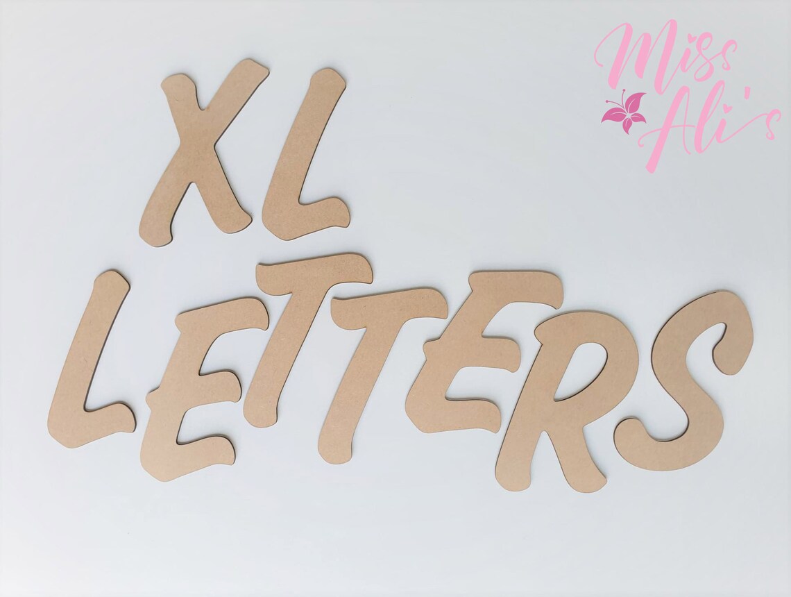 MDF Wooden Letters Large Letters Laser Cut MDF 3MM 12cm - Etsy