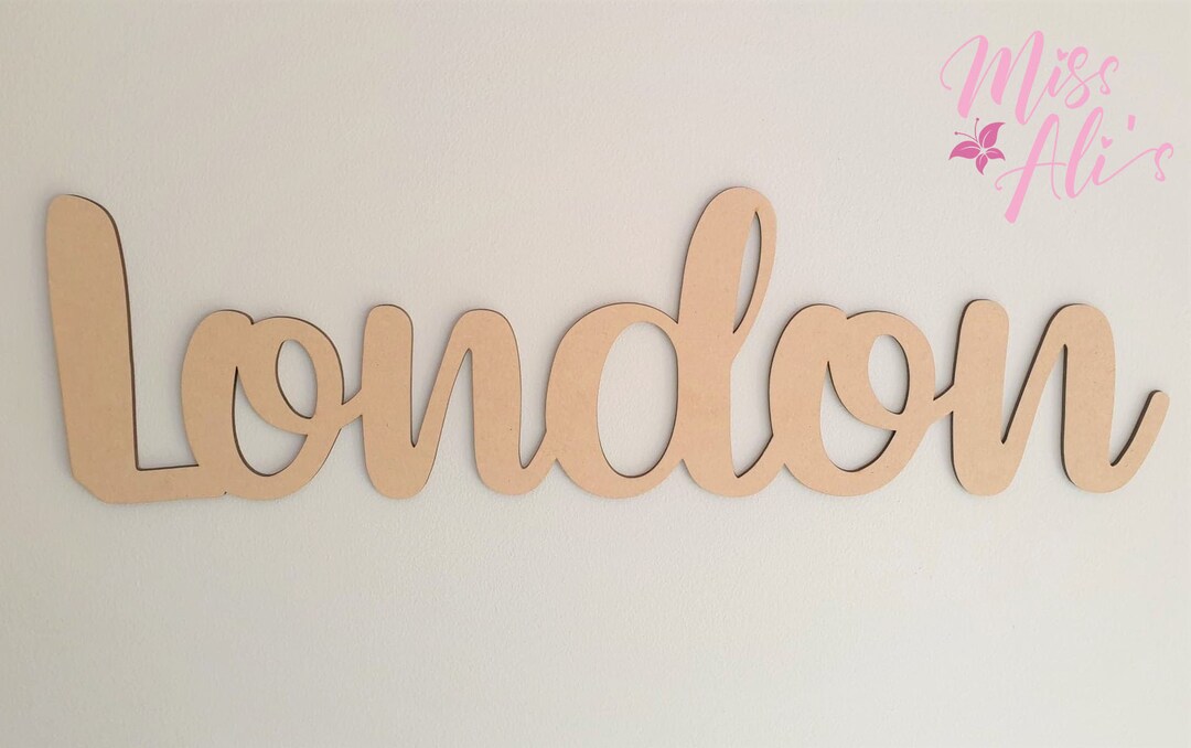 Large MDF Wooden Name | 3mm Laser Cut MDF | Wood Name | DIY Name | Name ...