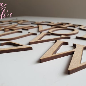 MDF Wooden Letters | Laser Cut MDF 3MM | 5cm 7.5cm 10cm Wood Letters ...