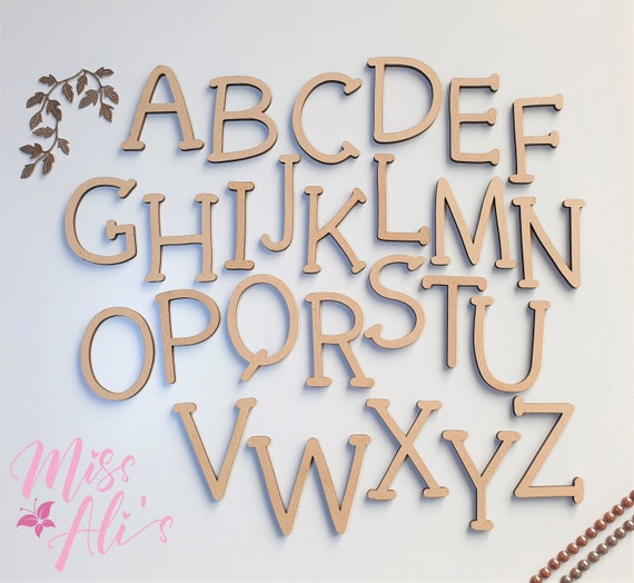 MDF Wooden Letters Laser Cut MDF 3MM 5cm 7.5cm 10cm Wood - Etsy Australia