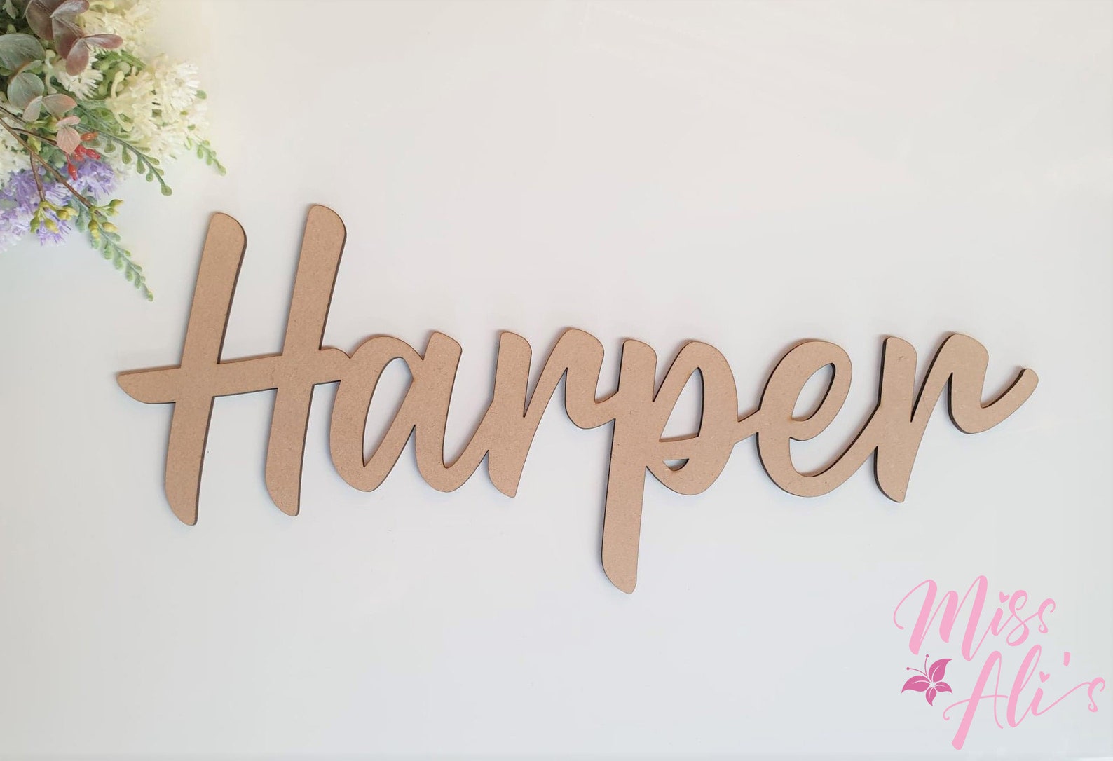 MDF Wooden Name Laser Cut MDF 3MM Wood Name DIY Name Raw Mdf Blank Word ...