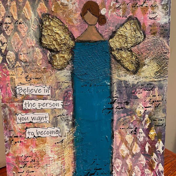 Mixed Media Angel - Etsy