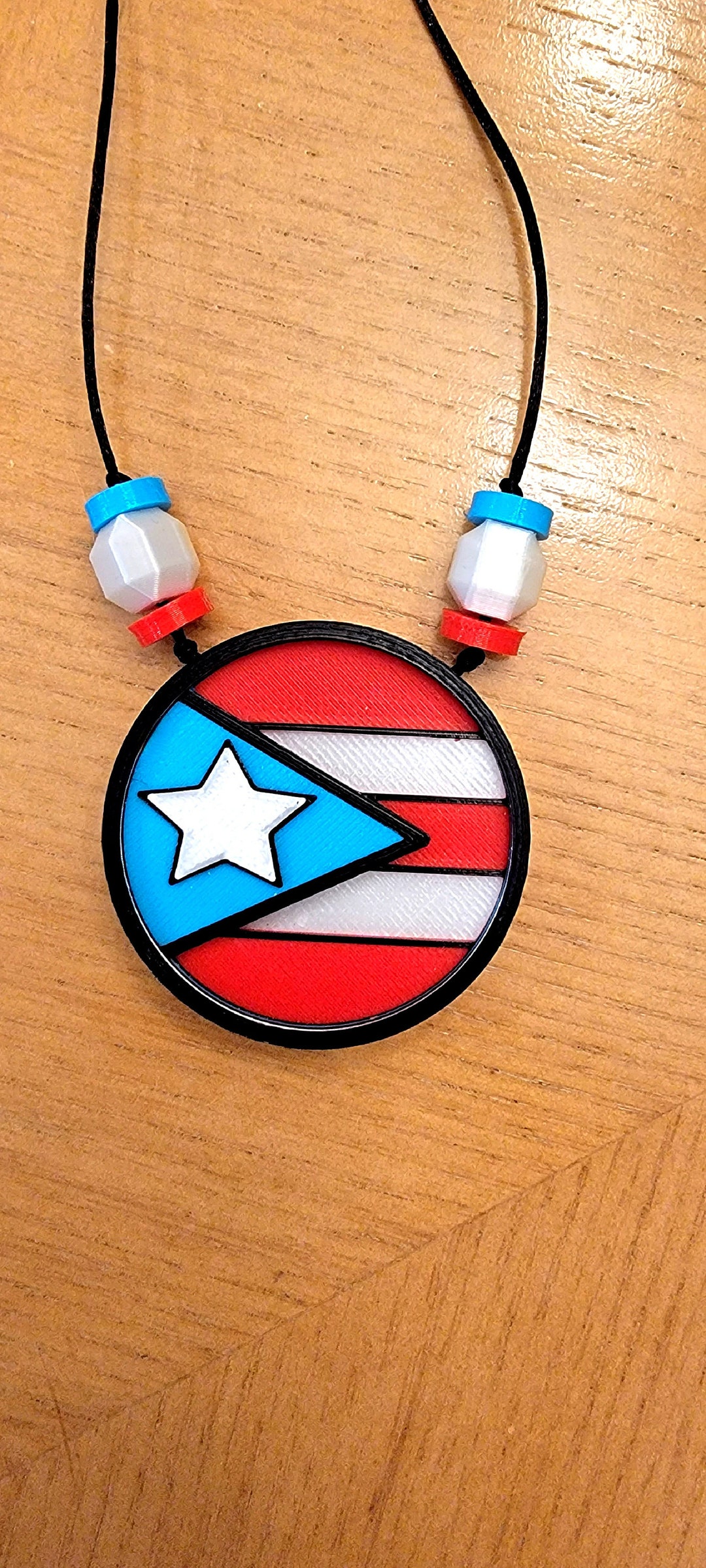 Puerto Rican Flag Necklaces - Etsy