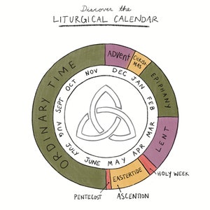 Liturgical Calendar Coloring Sheet Catholic Anglican Christian ACNA TEC ...
