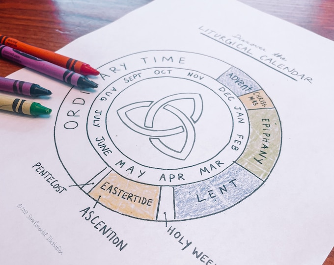 Liturgical Calendar Coloring Sheet | Catholic | Anglican | Christian ...