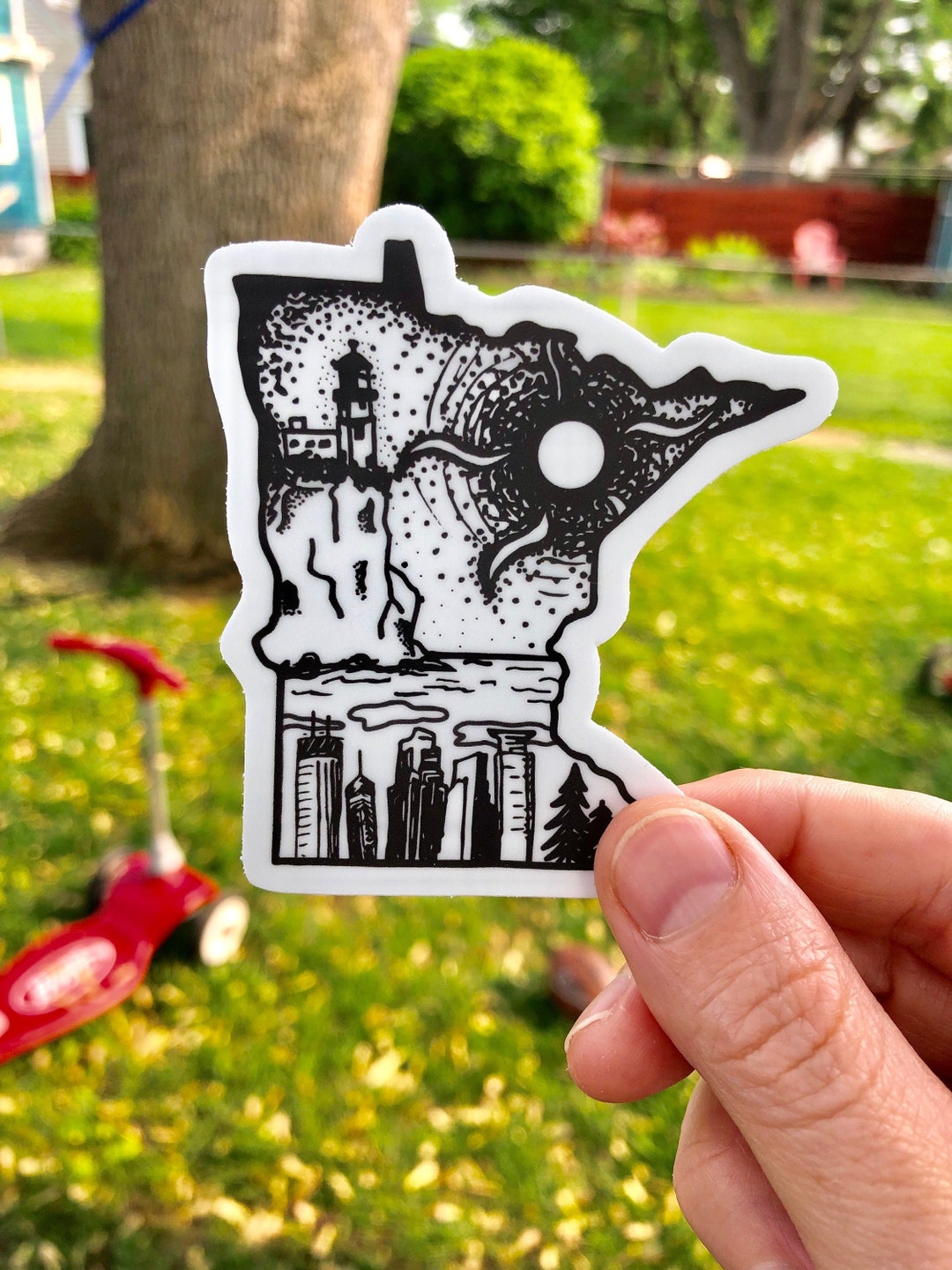 Minnesota Die Cut Vinyl Sticker MN Sticker Split Rock Lighthouse ...