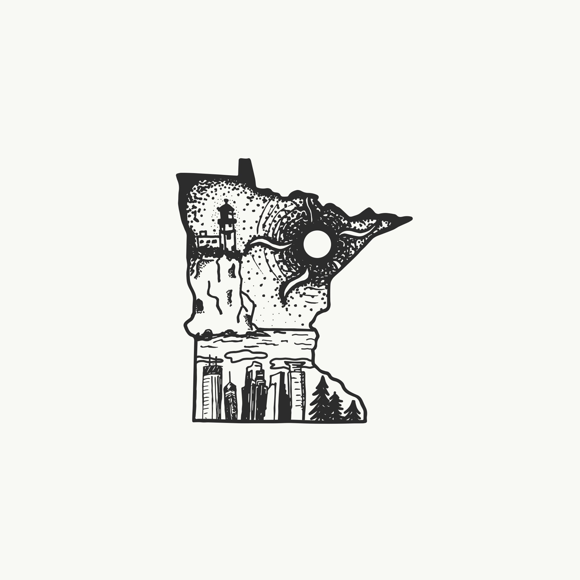 Minnesota Die Cut Vinyl Sticker MN Sticker Split Rock Lighthouse ...