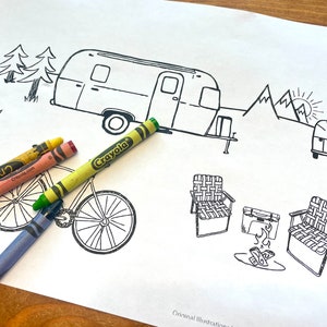 Camping Coloring Page Printable Outdoor Adventure Coloring Sheet ...