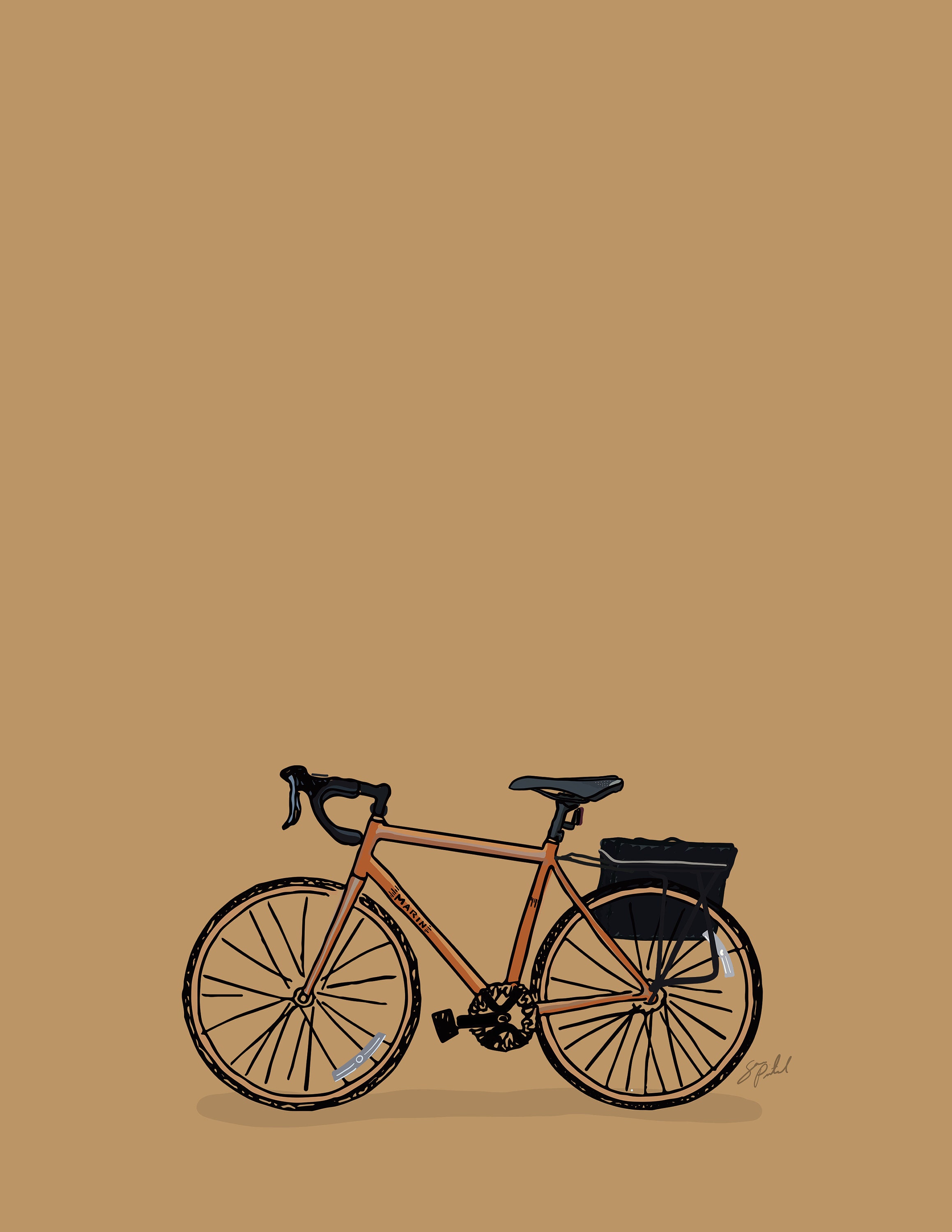 Custom Bicycle Bike Portraits Hand-drawn Bike Illustration - Etsy