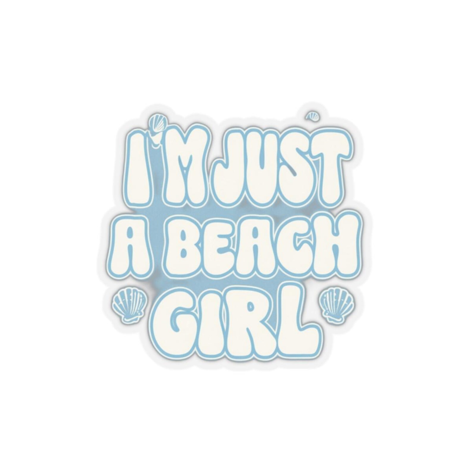Beach Girl Sticker - Ocean Vibes Beachy Kiss-cut Stickers for Laptop ...