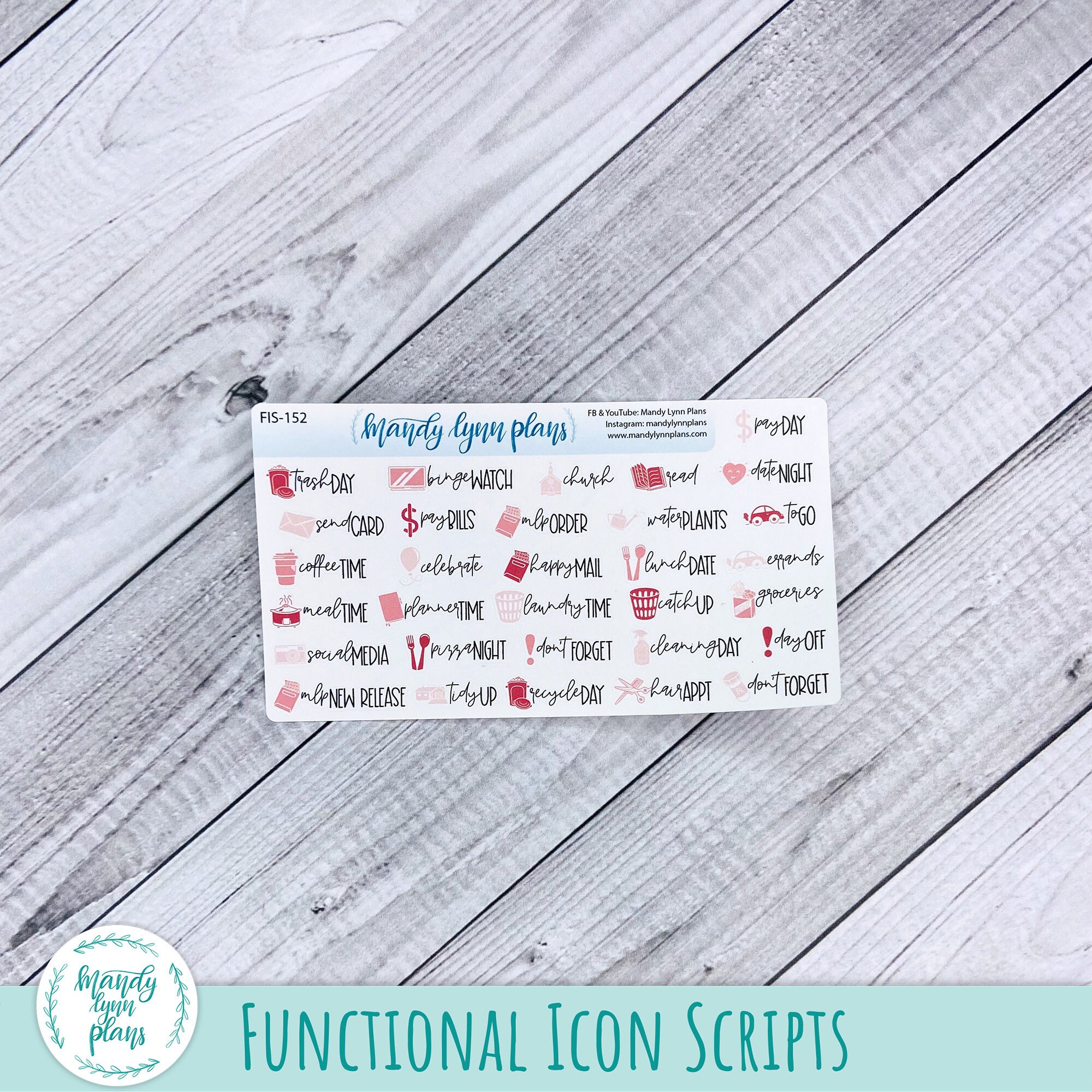 Rose Pink Add-ons Washi Full Boxes Colored Days and - Etsy